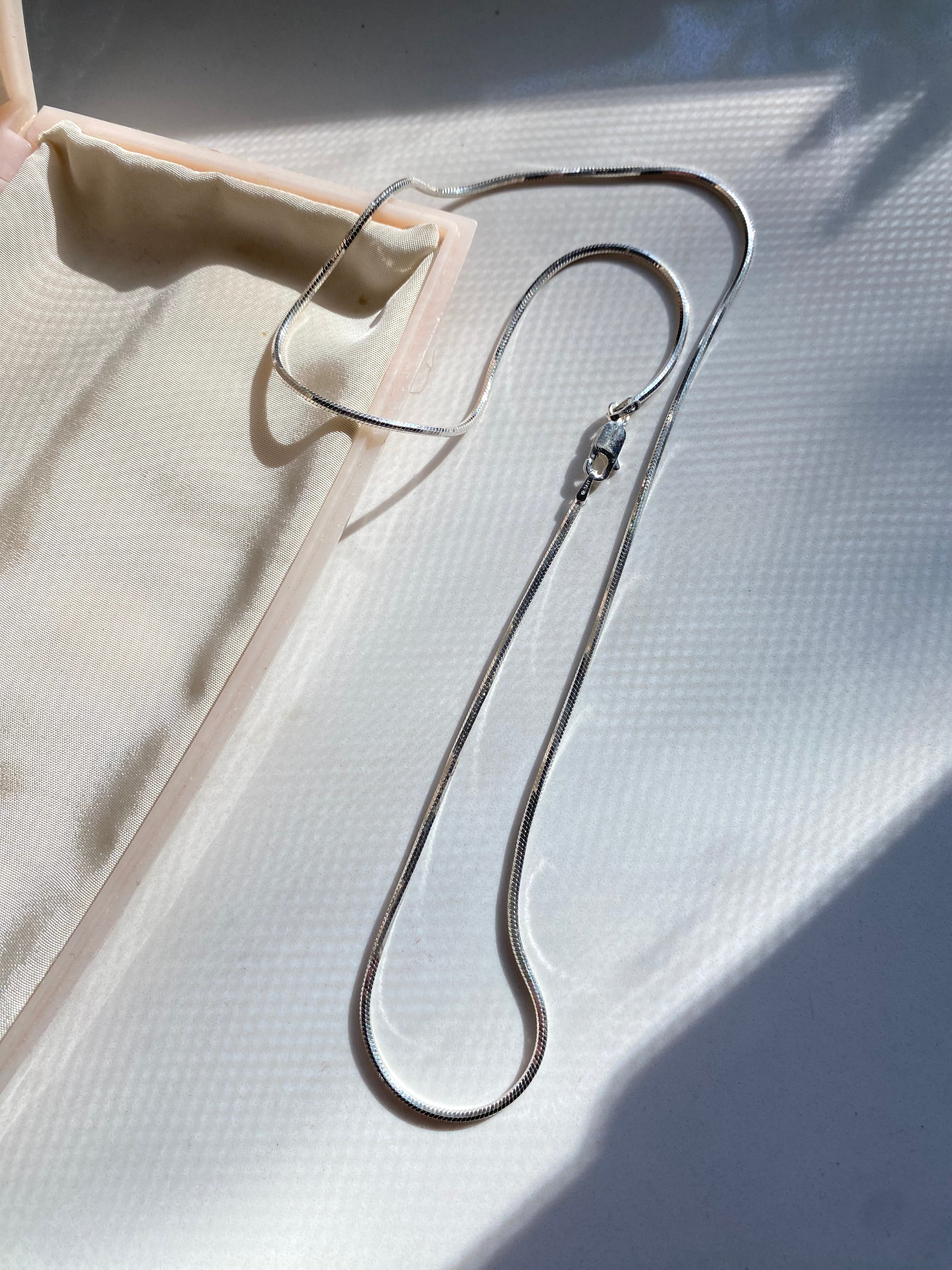 Rectangular Snake Link Sterling Silver Chain Necklace – Darling Degenerate